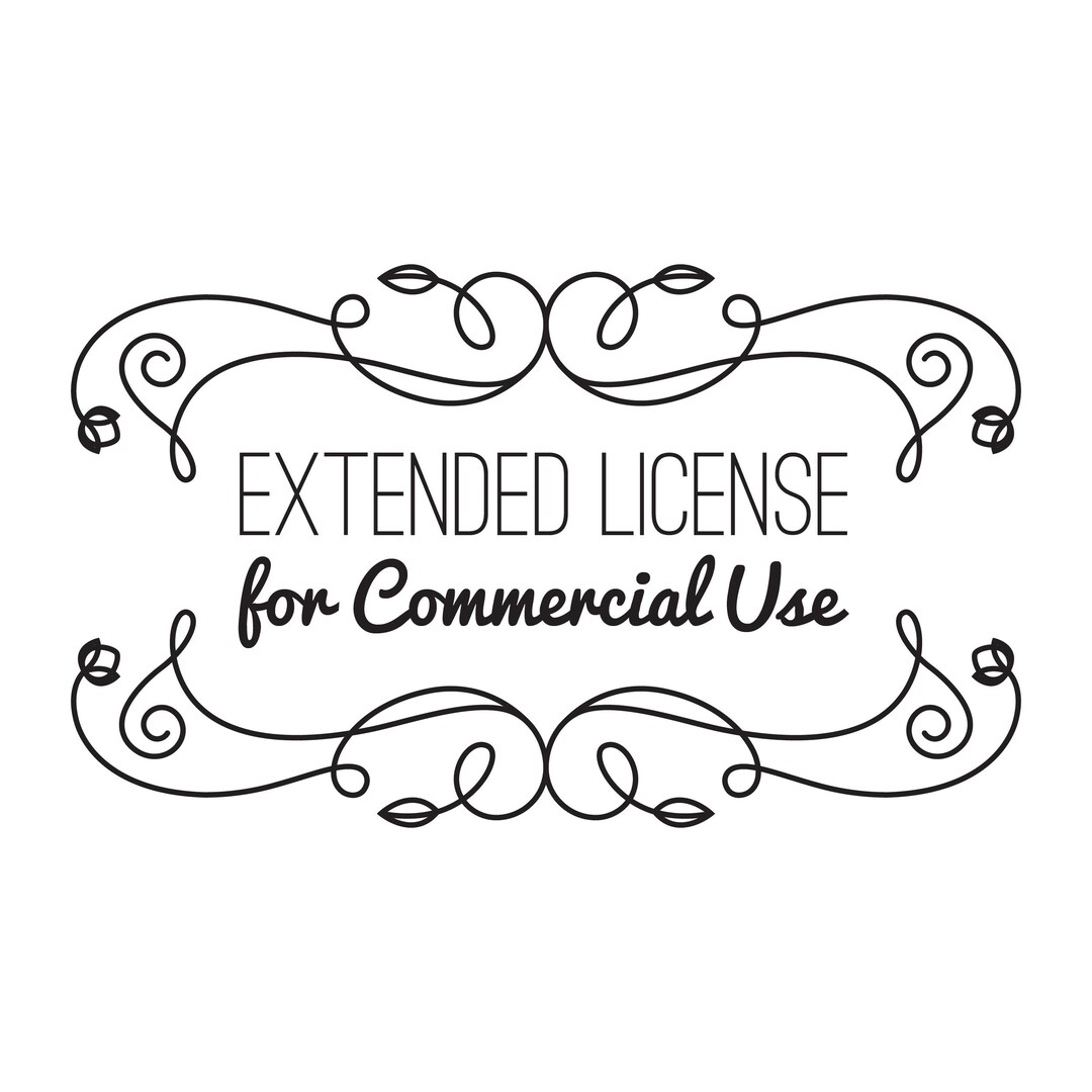 Extended License, Vector Graphics, Digital Download, Commercial Use - Etsy