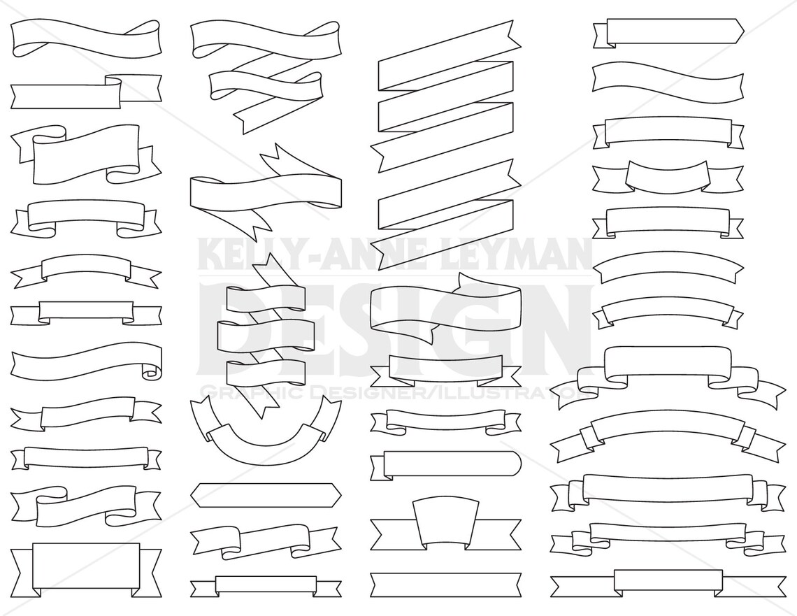 Digital Ribbons Clipart, Digital Labels, Digital Banner Clip Art ...