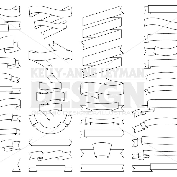 Banner Clip Art - Etsy