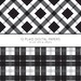 Plaid Digital Paper, Buffalo Plaid Scrapbook Paper, Black and White ...