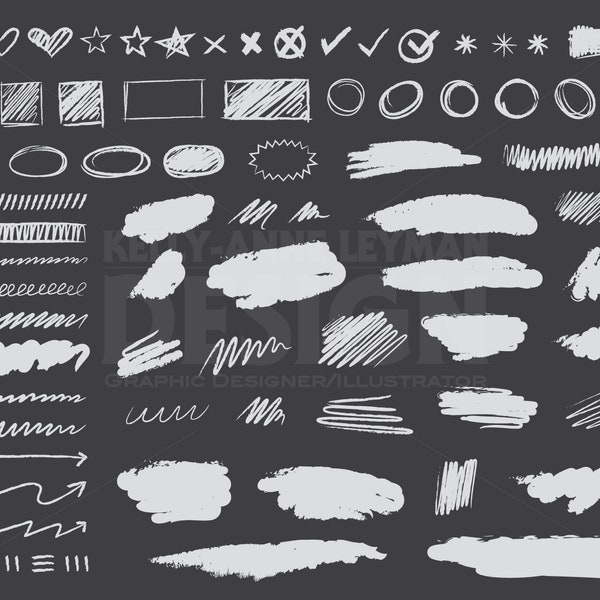 Chalkboard Doodles - Etsy