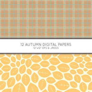 Fall Scrapbook Paper, Autumn Digital Paper, Leaf Digital Paper, Digital ...