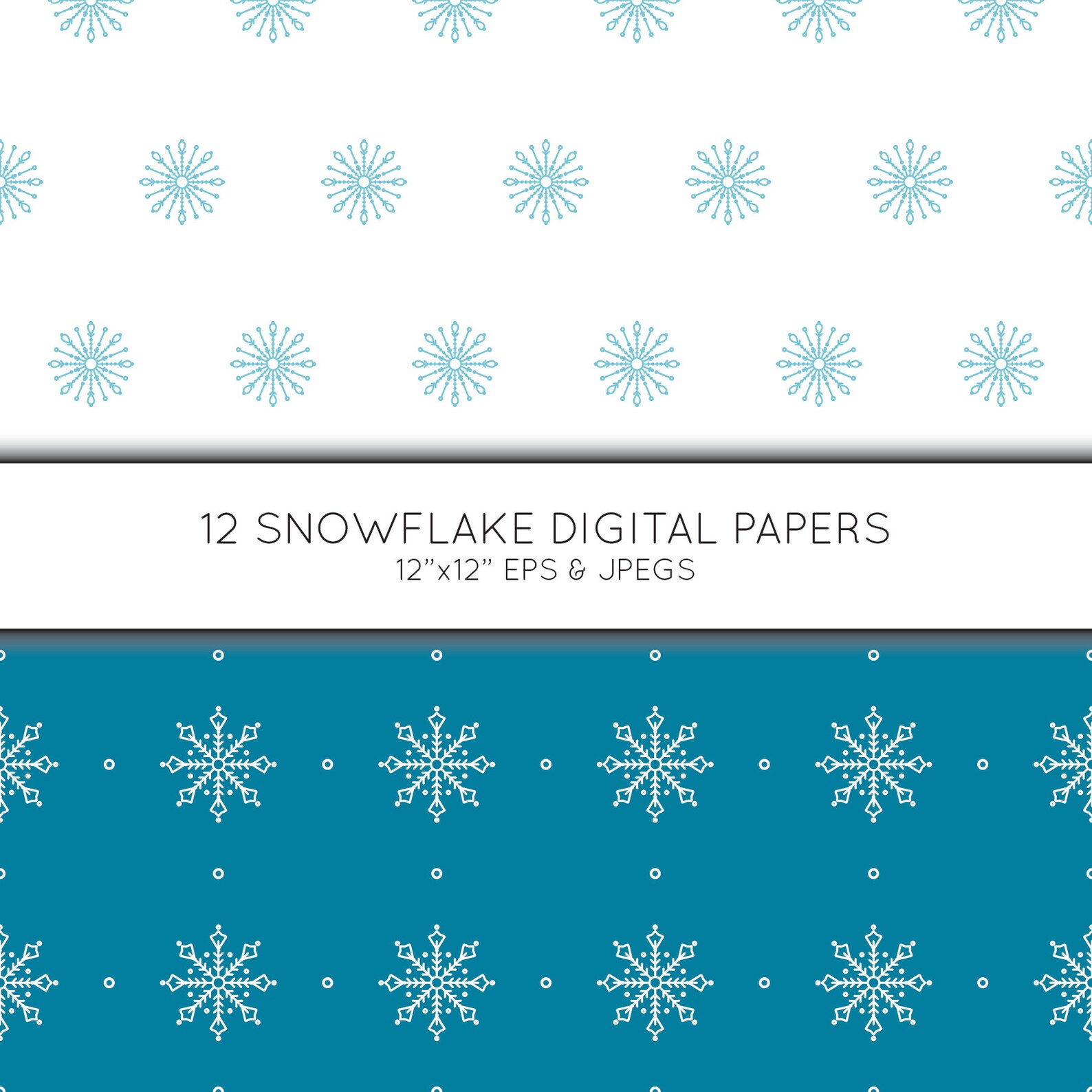 Snowflake Digital Paper Snowflake Scrapbook Paper Digital - Etsy
