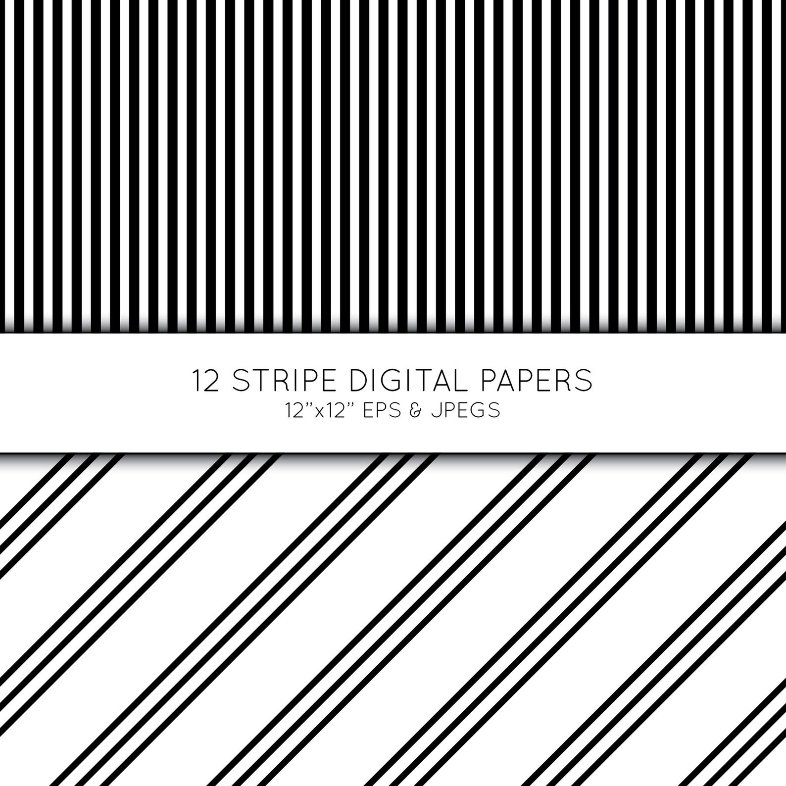 Stripe Digital Paper Striped Scrapbook Paper Stripes Digital | Etsy