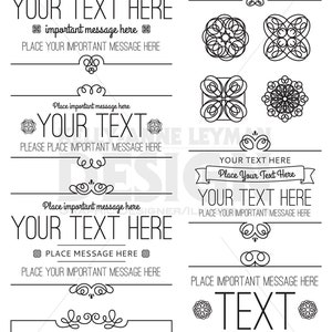 Digital Frames Labels Clipart, Digital Borders, Digital Clip Art Set ...