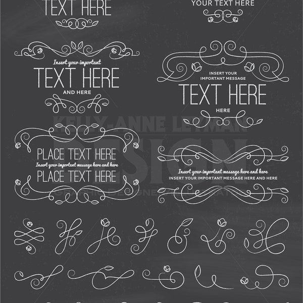Chalkboard Flourish - Etsy