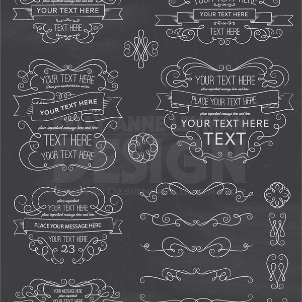 Chalkboard Flourish - Etsy
