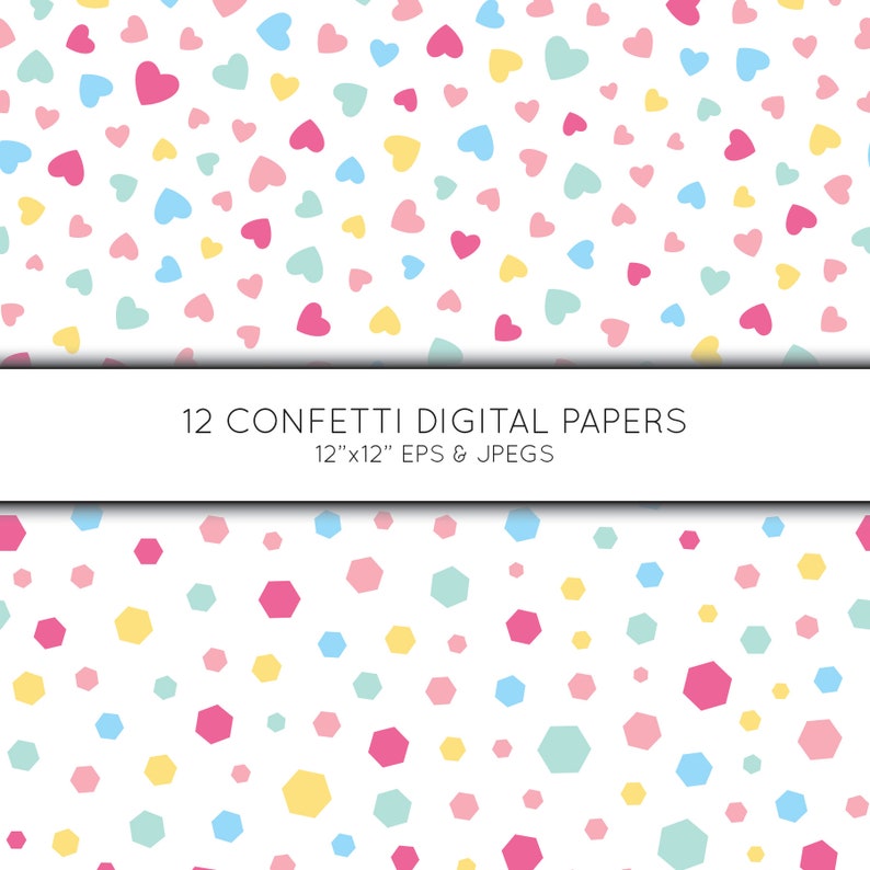 Party Digital Paper Confetti Scrapbook Paper Sprinkles - Etsy Australia