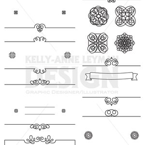 Digital Frames Labels Clipart, Digital Borders, Digital Clip Art Set ...