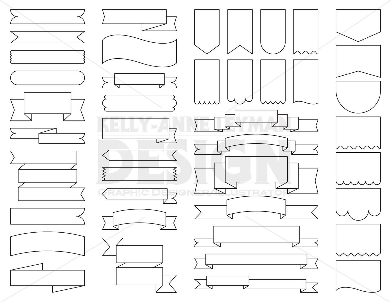 Digital Ribbons Clipart, Digital Labels, Digital Banner Clip Art ...