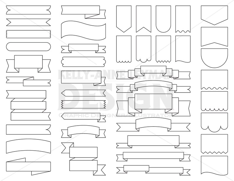 Digital Ribbons Clipart, Digital Labels, Digital Banner Clip Art ...