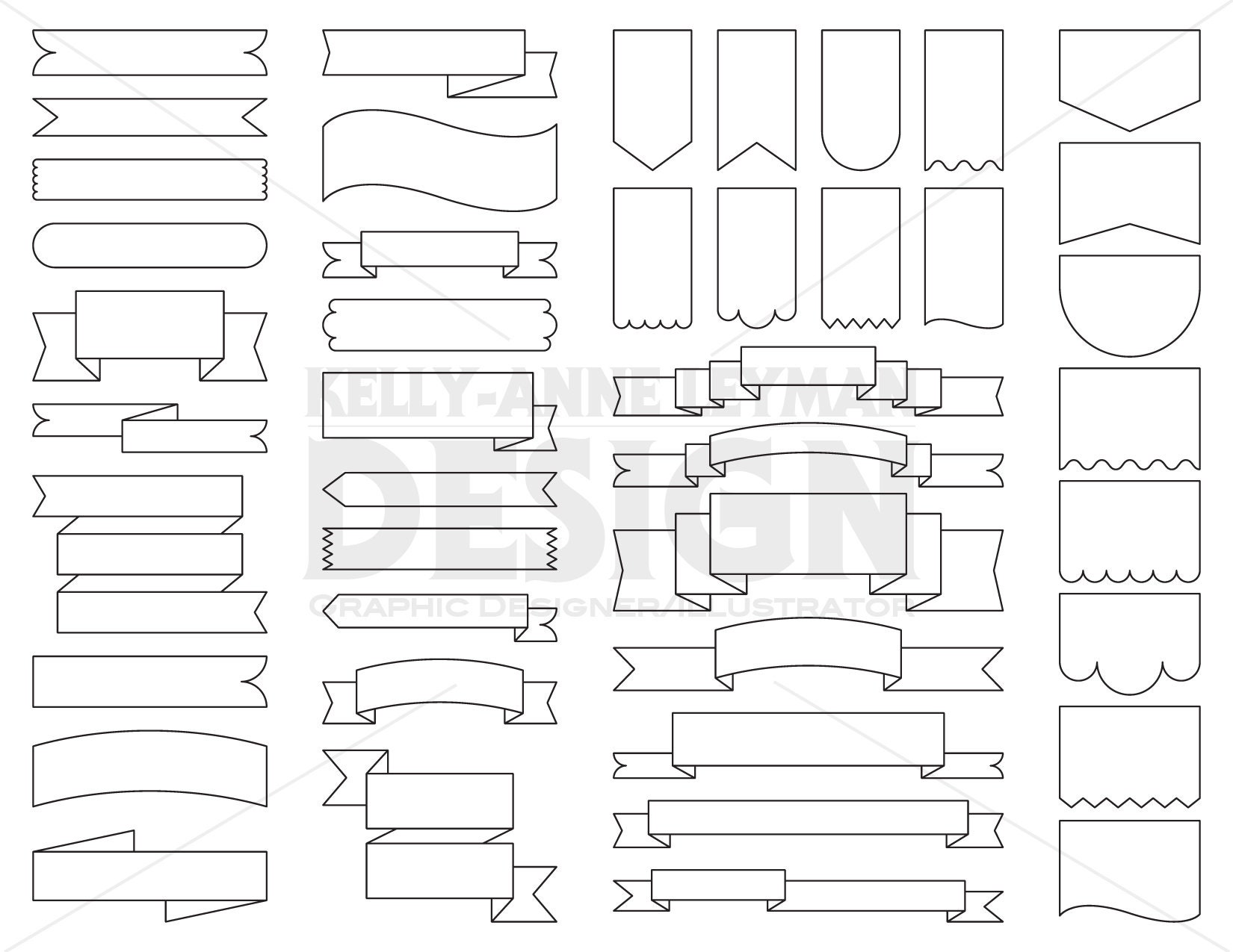 Digital Ribbons Clipart, Digital Labels, Digital Banner Clip Art ...