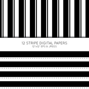 Stripe Digital Paper, Striped Scrapbook Paper, Stripes Digital Paper ...