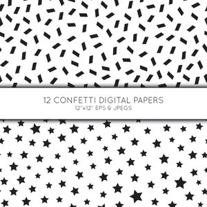 Party Digital Paper, Confetti Scrapbook Paper, Sprinkles, Digital Paper ...