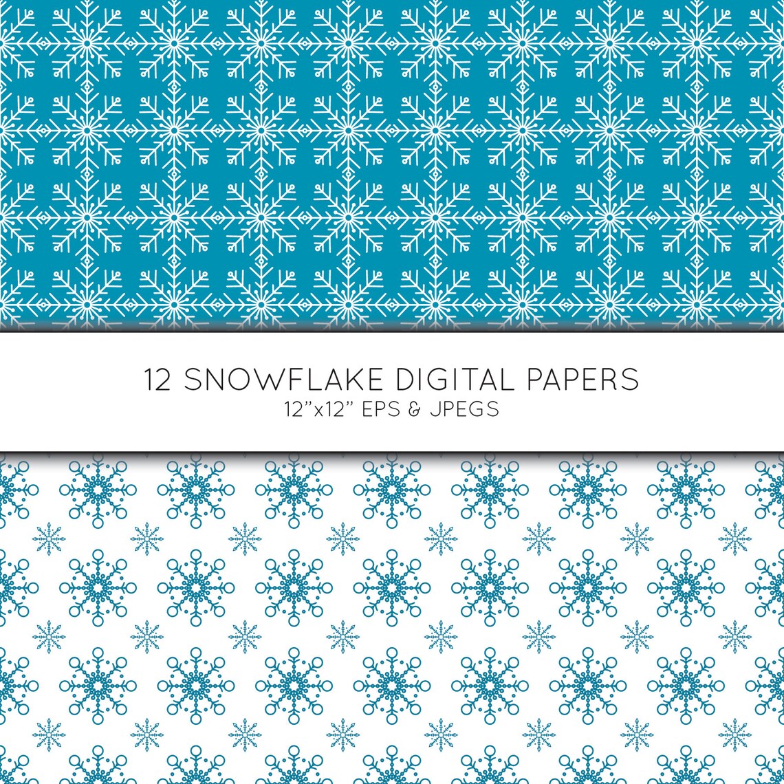Snowflake Digital Paper Snowflake Scrapbook Paper Digital - Etsy
