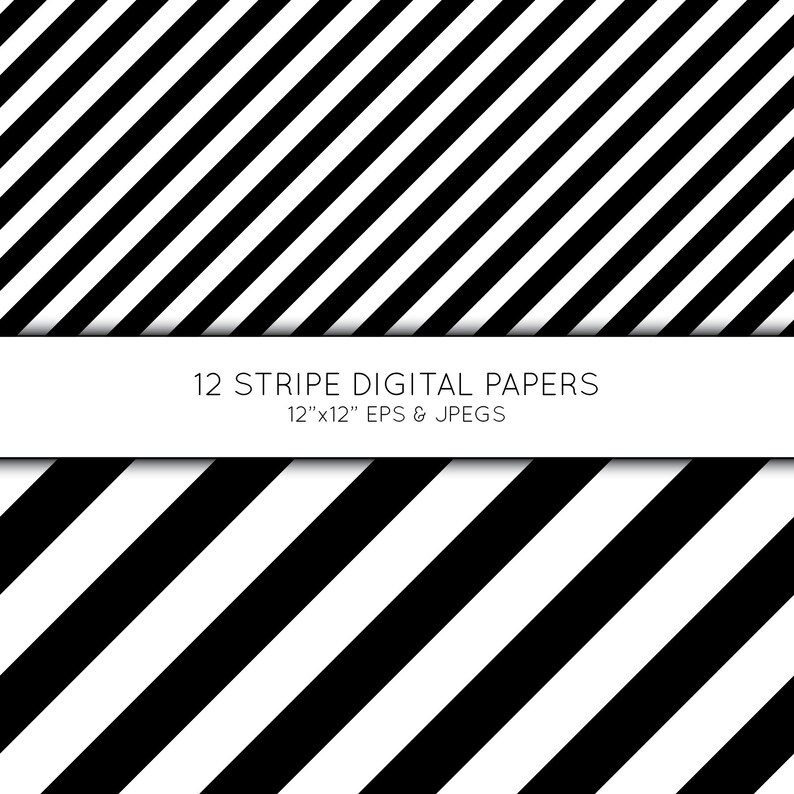 Stripe Digital Paper, Striped Scrapbook Paper, Stripes Digital Paper ...
