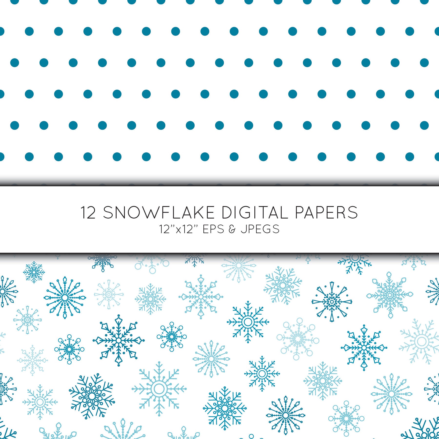 Snowflake Digital Paper Snowflake Scrapbook Paper Digital - Etsy
