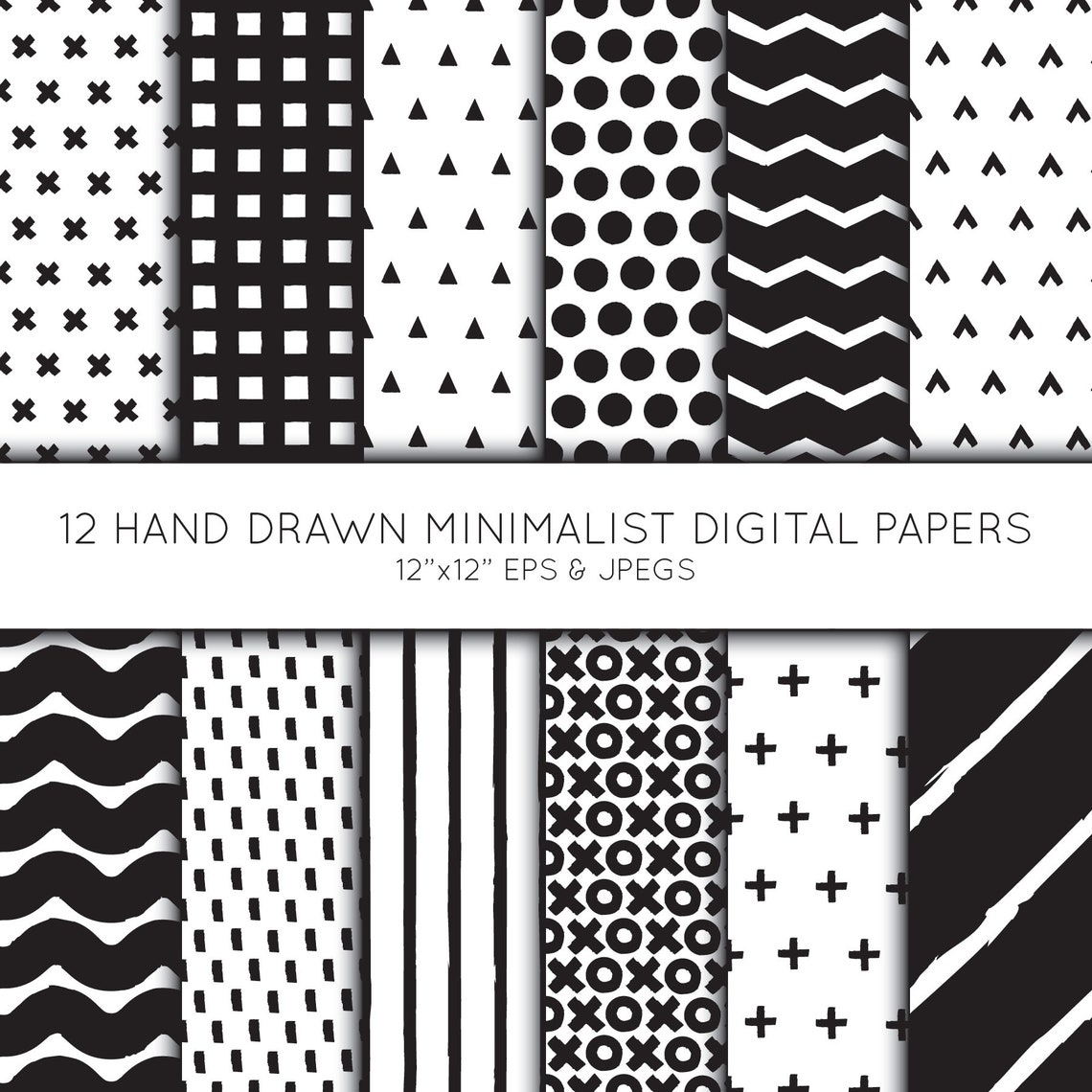 Geometric Digital Paper Minimalist Scrapbook Paper Digital | Etsy