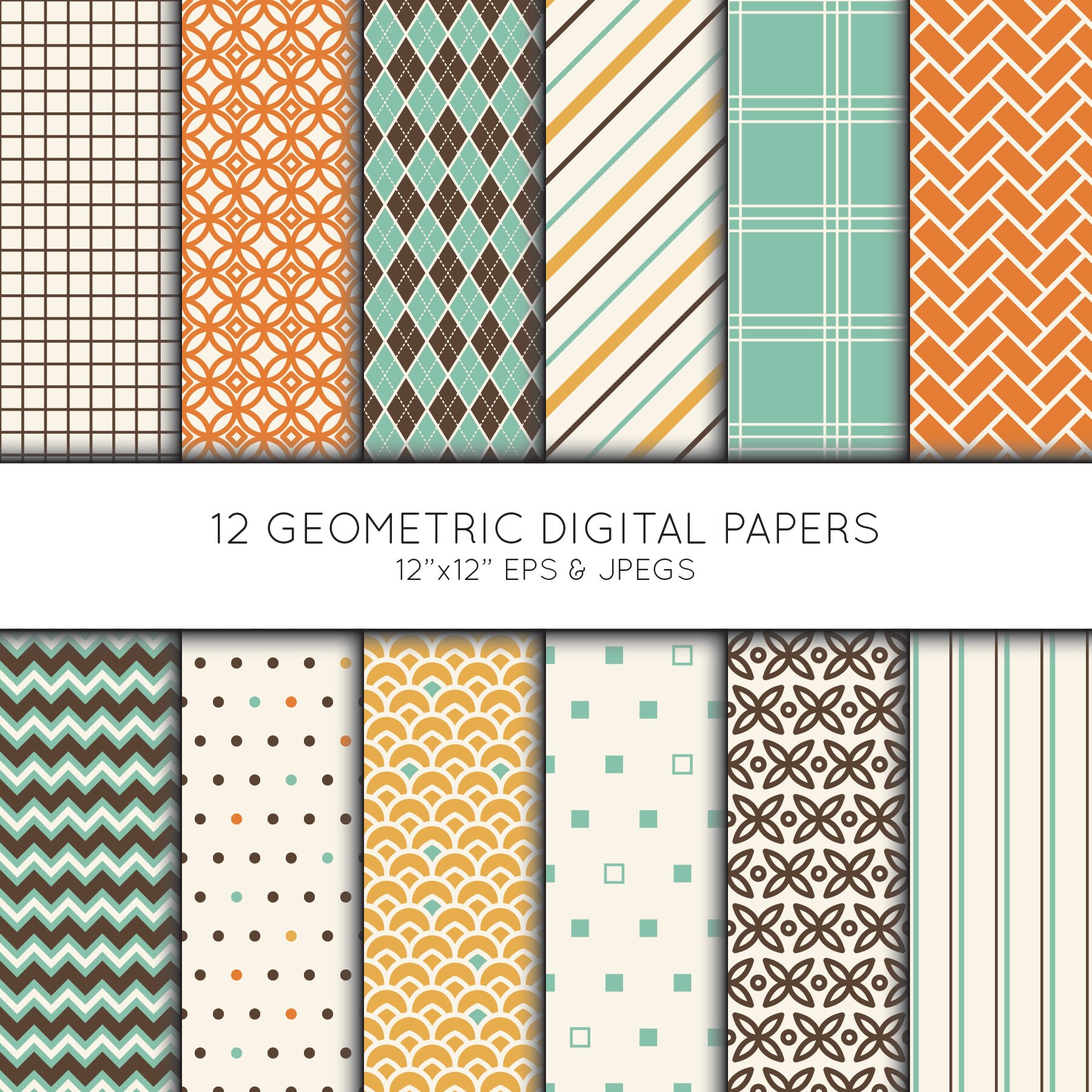 Fall Scrapbook Paper, Autumn Digital Paper, Retro Digital Paper Pack ...
