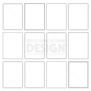 Digital Frames Clipart, Digital Borders, 8.5 X 11, Heart, Star Border ...