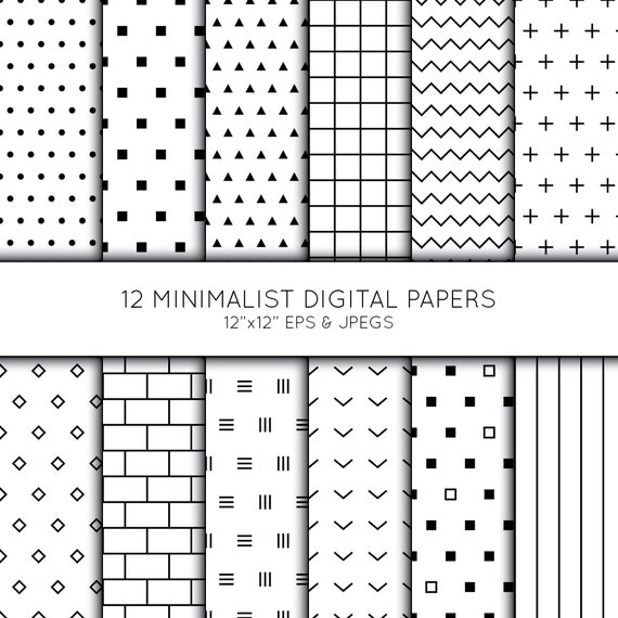 Trendy Seamless Pattern JPEG File Exclusive Digital Paper Scrapbook ...