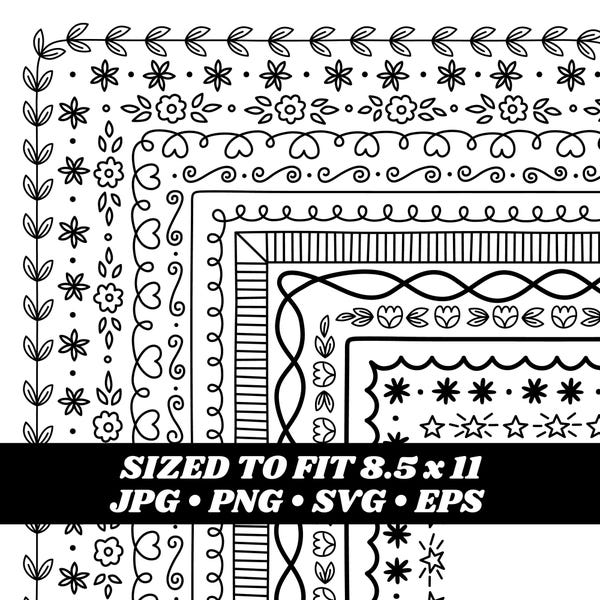 Borders Clipart - Etsy