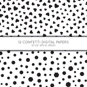 Party Digital Paper, Confetti Scrapbook Paper, Sprinkles, Digital Paper ...