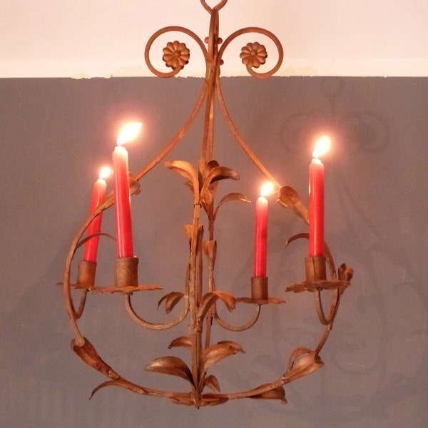 French Tole Chandelier - Etsy