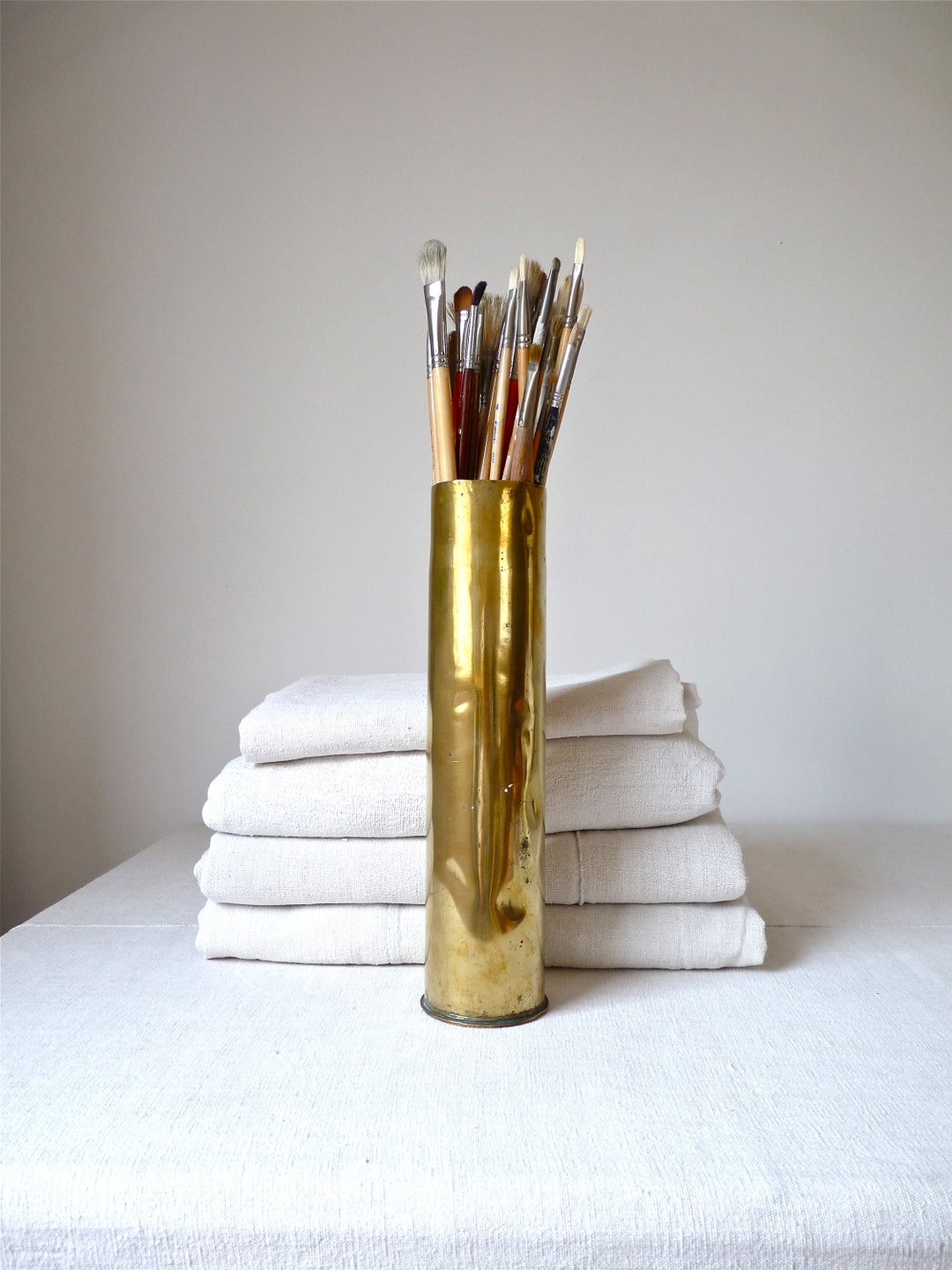 WW1 Trench Art Brass Artillery Bomb Vases Made From Artillery Bomb ...