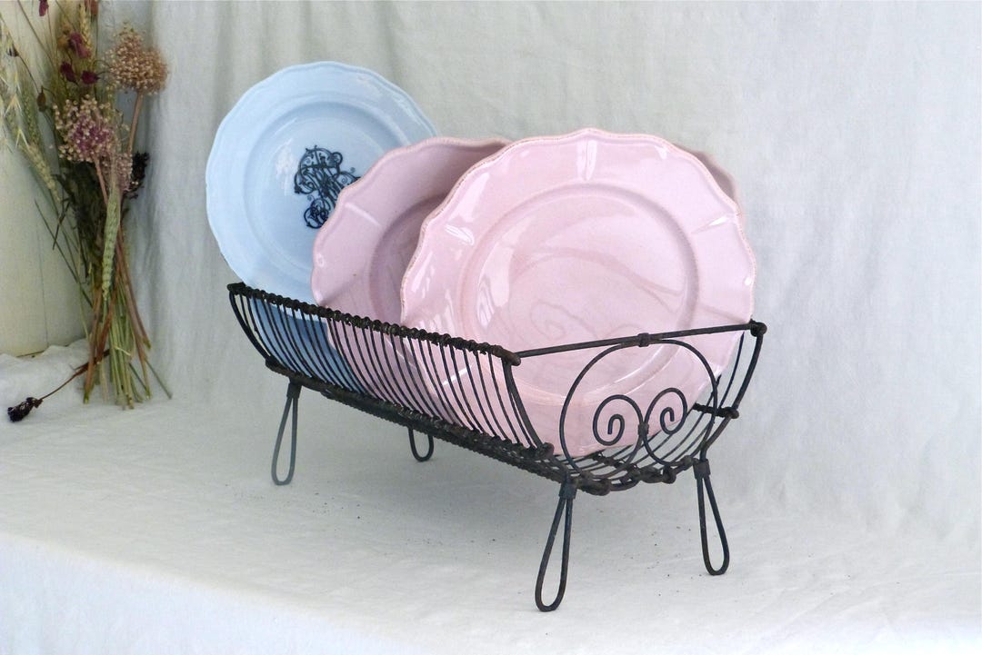 1900 French Antique Dish Drainer - Dish Rack Iron Wire Drainer for ...