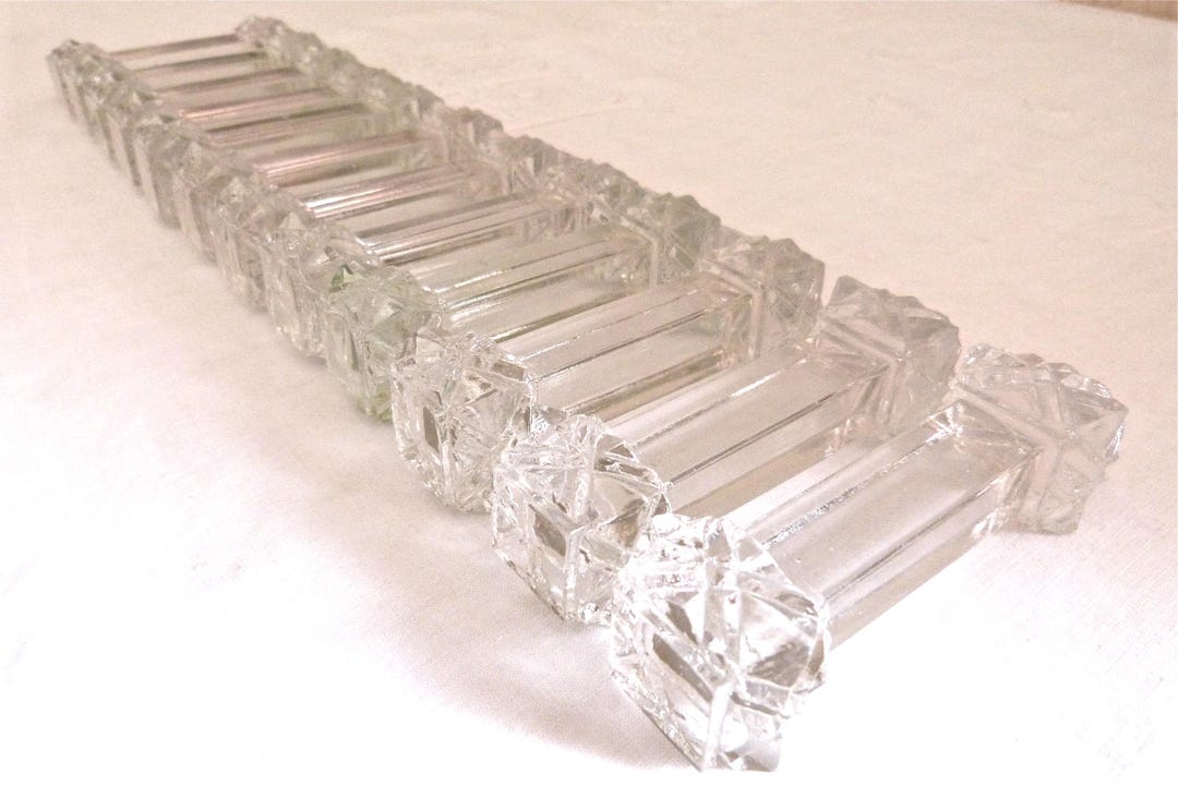 12 Knife-rest RARE French Antique Glass Knife-rest - Etsy