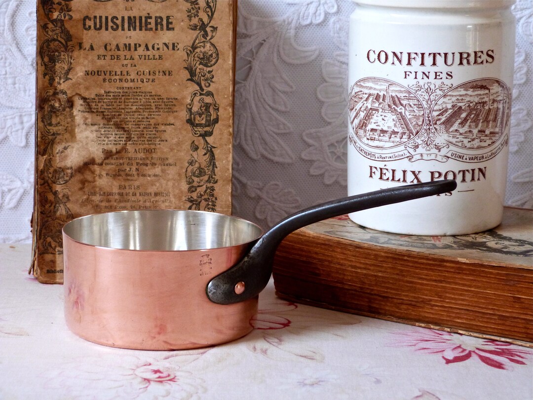 French Vintage Copper Pan French Tinned Pan Authentic - Etsy
