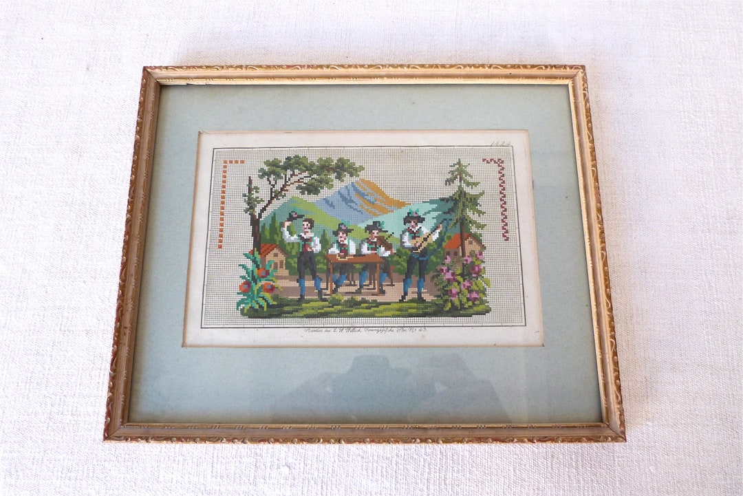 German Cross Stitch Pattern Bavarian Engraving German - Etsy