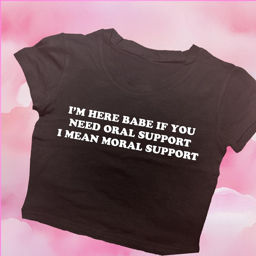 Moral Support Crop Top | Graphic Tee | Personalized Baby Tee ...