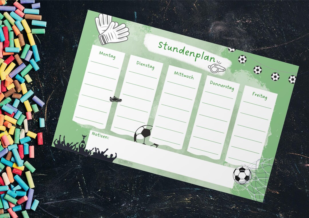 Soccer Timetable for Kids - Digital Timetable to Print | Cool Soccer ...