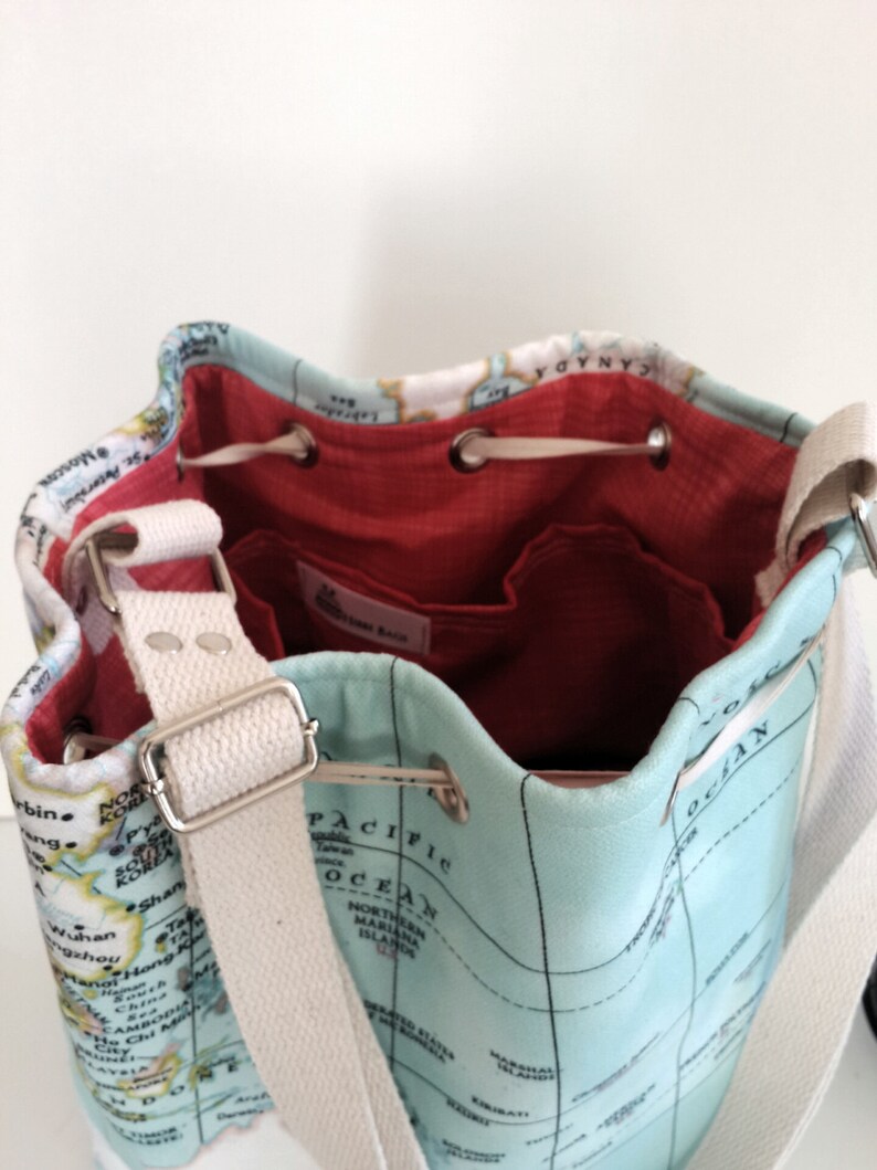 Worldmaps Shoulder Bag, Student Atlas Bag, World Maps Printed Bucket ...