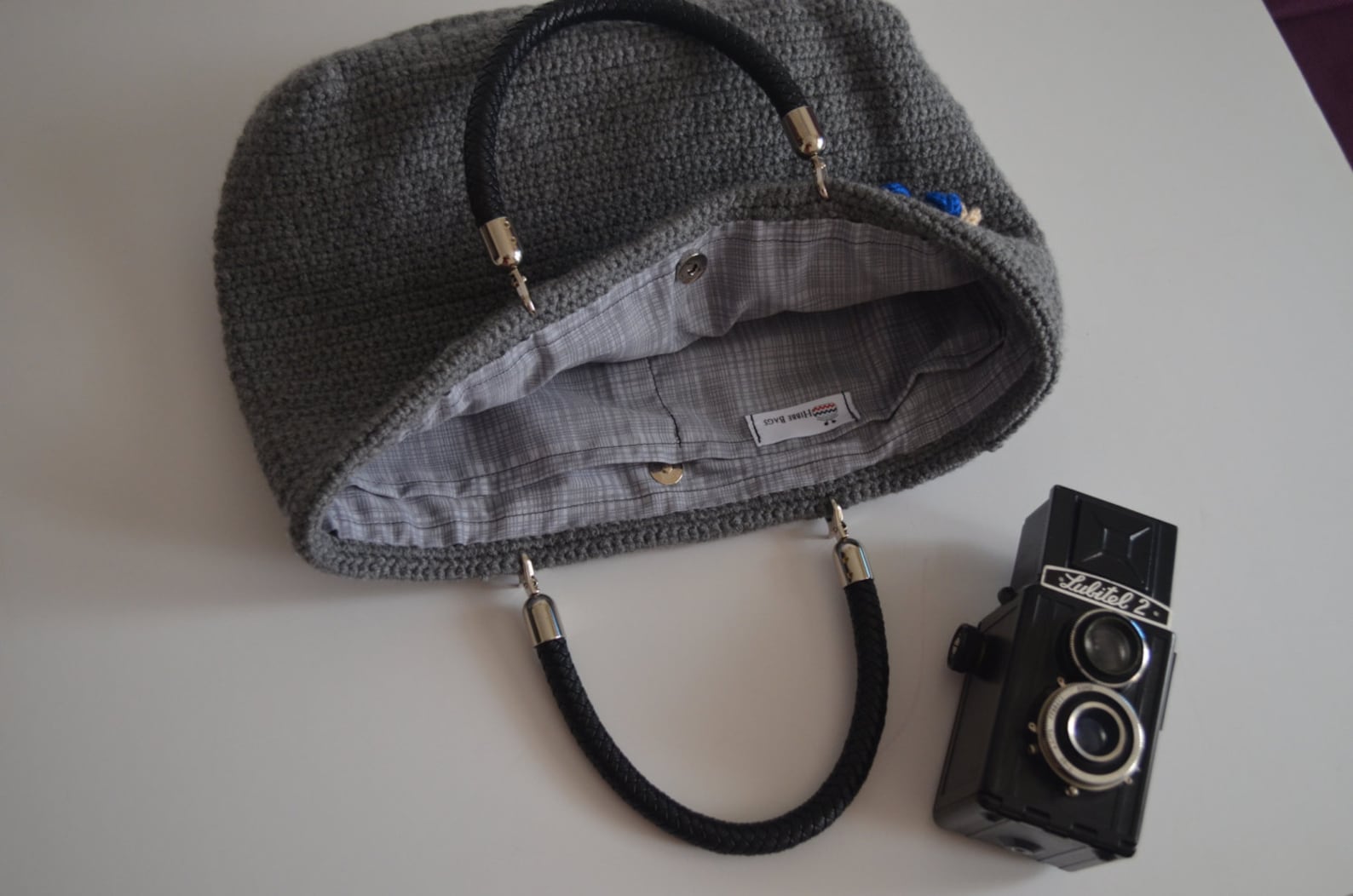 CROCHET ULTRA VİOLET Bag Purple Crocheted Handbag Celebrity - Etsy