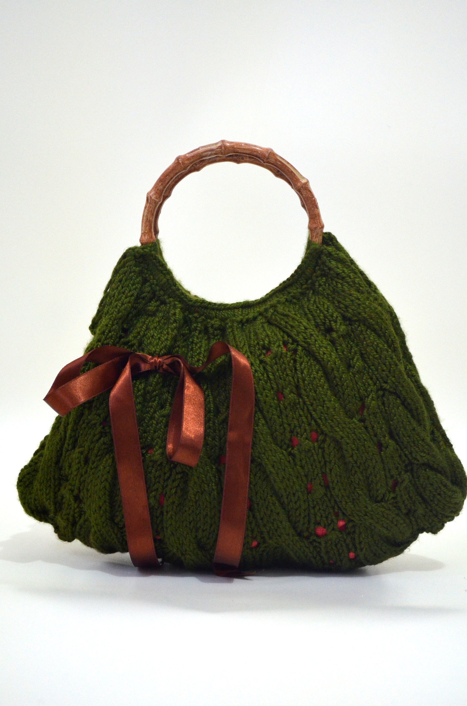 Hand Knit Tote, Knitted Gray Handbag, Cable Braided Bag, Grey Knitted ...