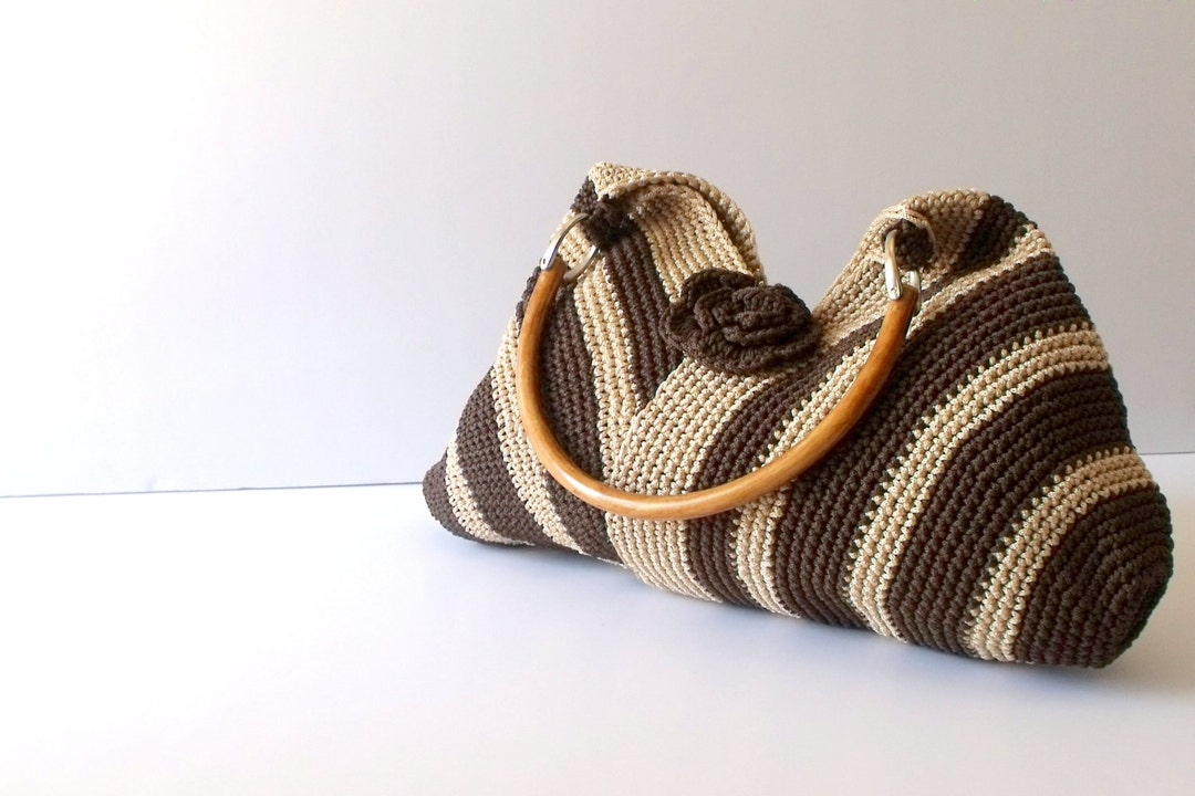 Crochet Brown Shoulder Bag - Everyday Bag - Shoulder Bag , Moms Gift ...