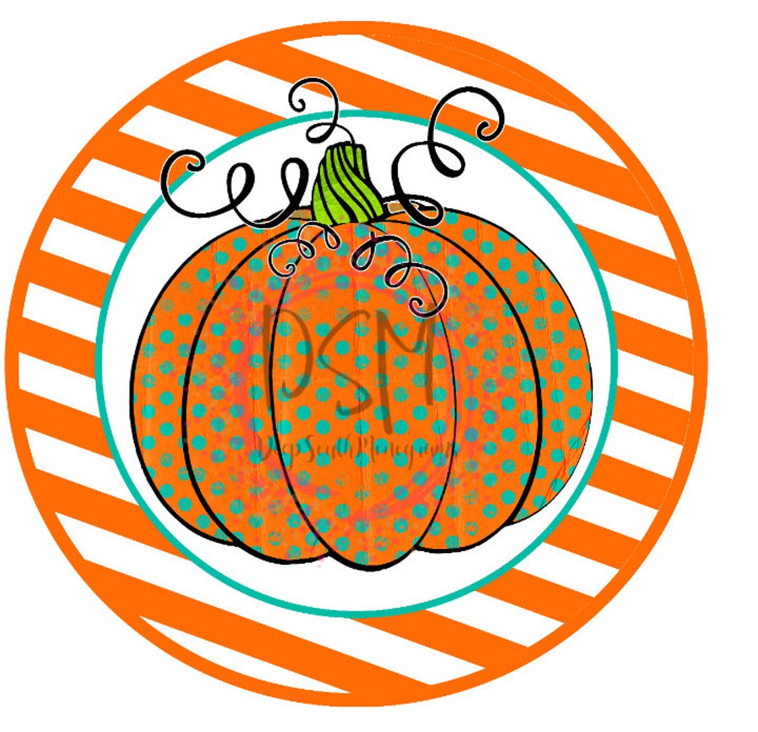 Polka Dot Pumpkin Digital Clip Art PNG Sublimation Download File - Etsy