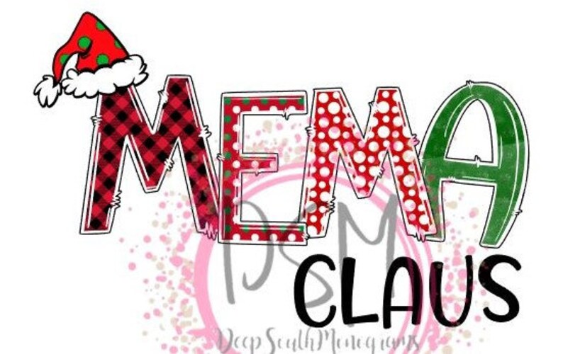 MEMA Claus Sublimation Download PNG SVG Digital Print and Cut File - Etsy