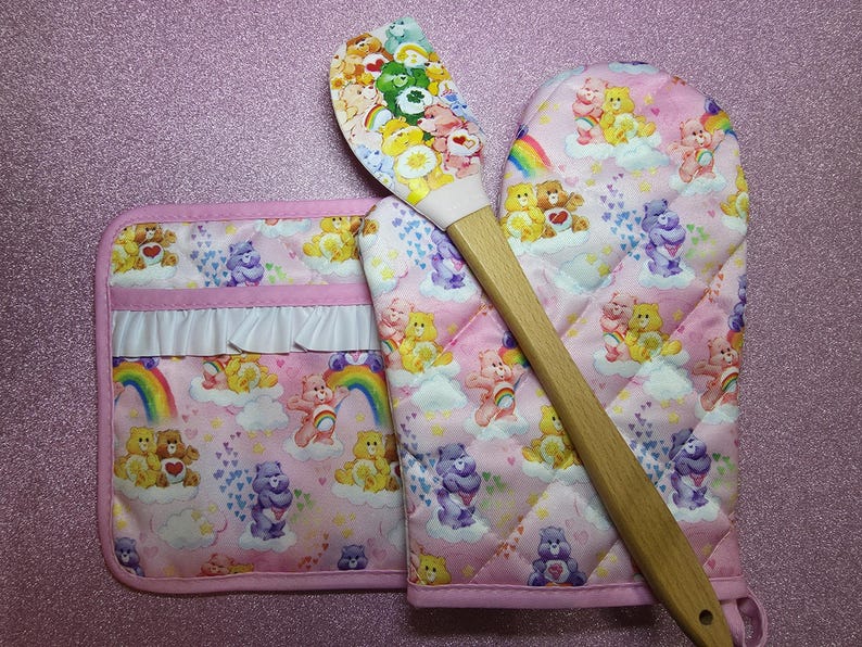 Care Bears Kitchen/bake Set. Oven Mitt, Pot Holder, and Care Bears ...