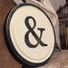 20cm Round Letter Ampersand Sign Initial Wall Art Home - Etsy