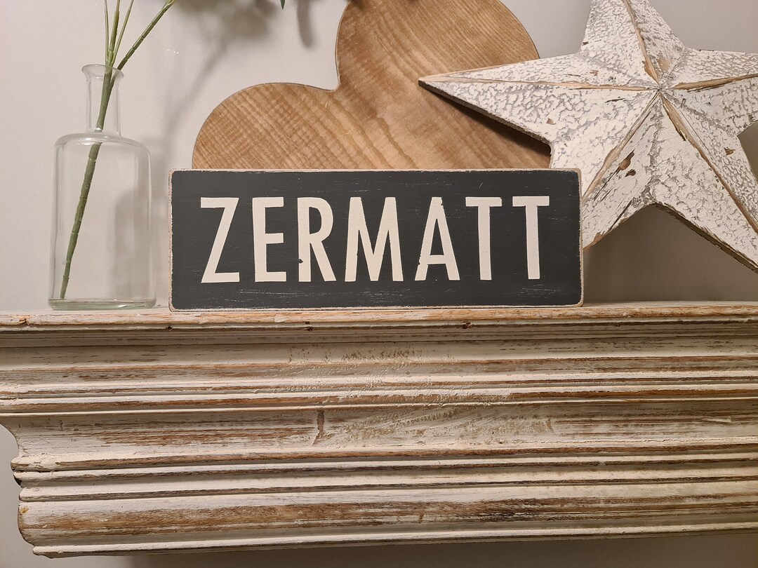 Personalized ZERMATT Ski Resort Sign: Handmade Wooden Travel Decor - Etsy