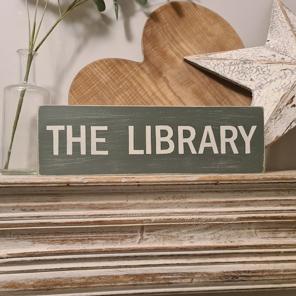 Library Sign - Etsy