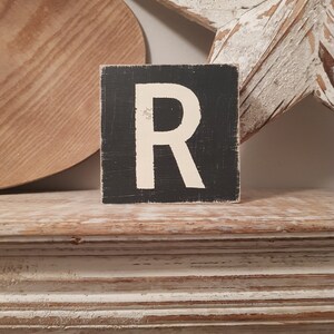 Wooden Sign, Vintage Style, Personalised Letter Blocks, Initials ...