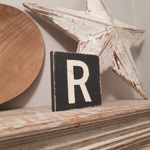 Wooden Sign, Vintage Style, Personalised Letter Blocks, Initials ...