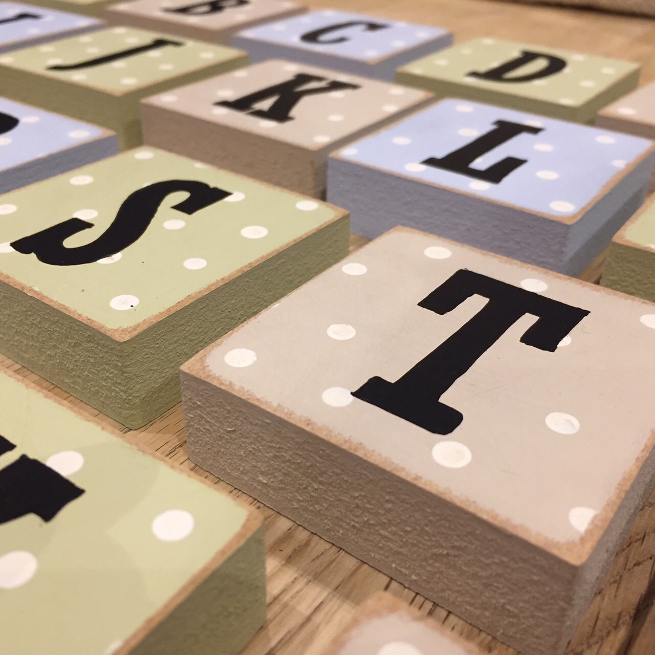 Wooden Letter Blocks, Complete Alphabet - Clearance - Ready to Post