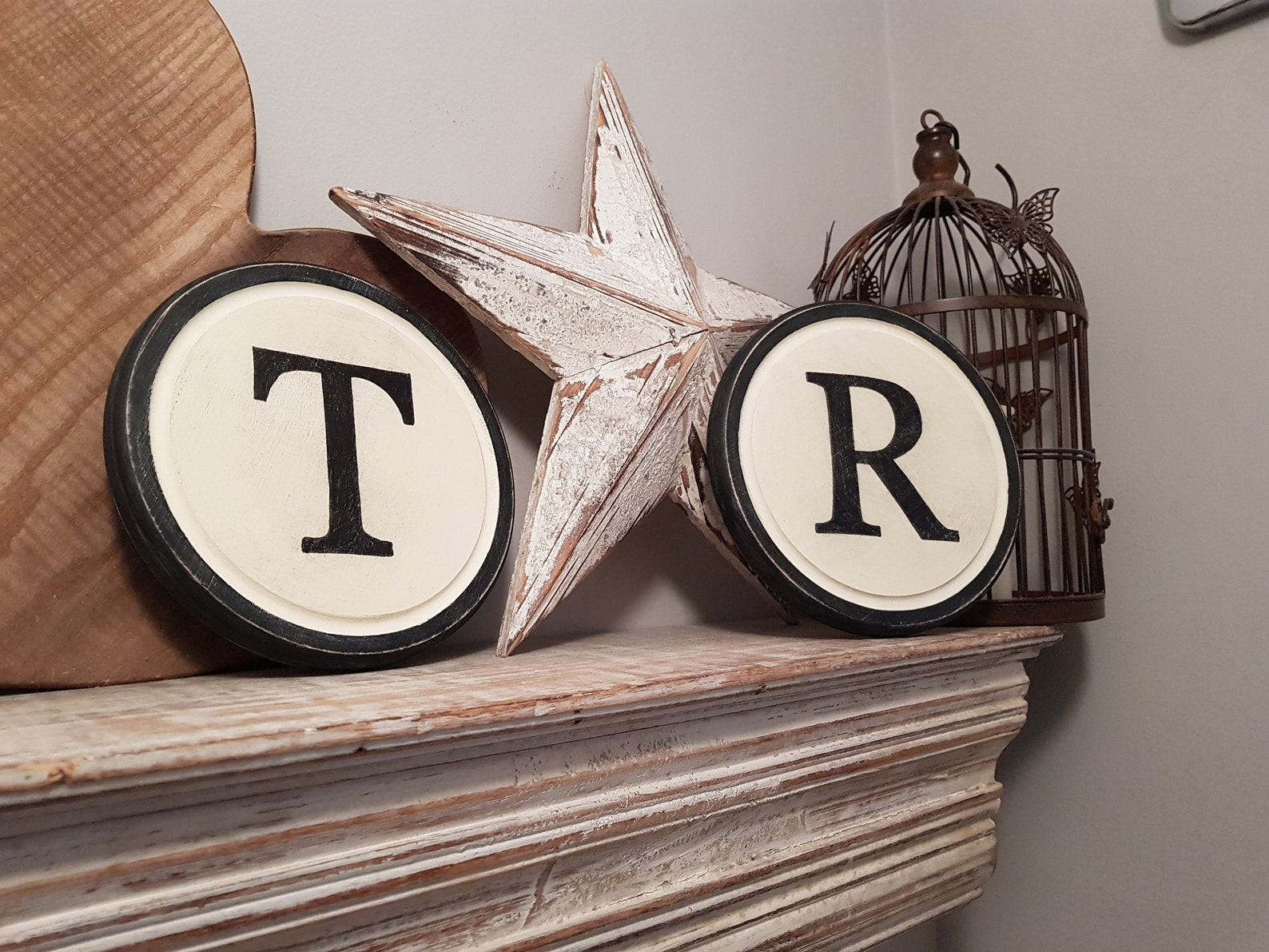 20cm Round Letter R Sign Monogram Initial Wall Art Home - Etsy