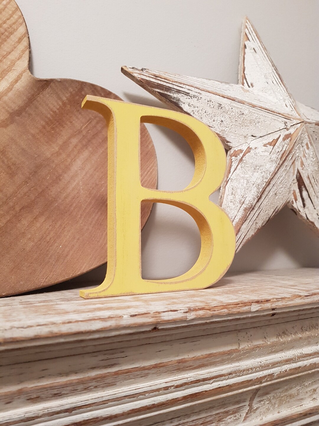Wooden Letter B - Freestanding - Georgia Font - 15cm - Etsy
